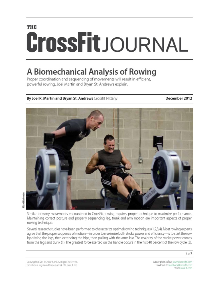 A Biomechanical Analysis of Rowing (CrossFit Journal) | PDF | Rowing ...