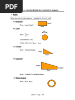 Moment of Inertia Formula Sheet | PDF