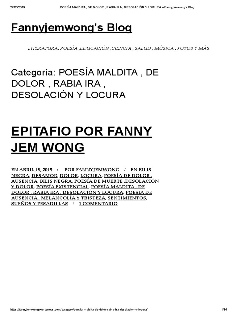 Poesía Maldita: Dolor y Locura | PDF | Payaso | Ira