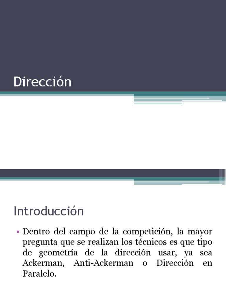 Geometría de Dirección Ackermann | PDF | Direccion | Eje
