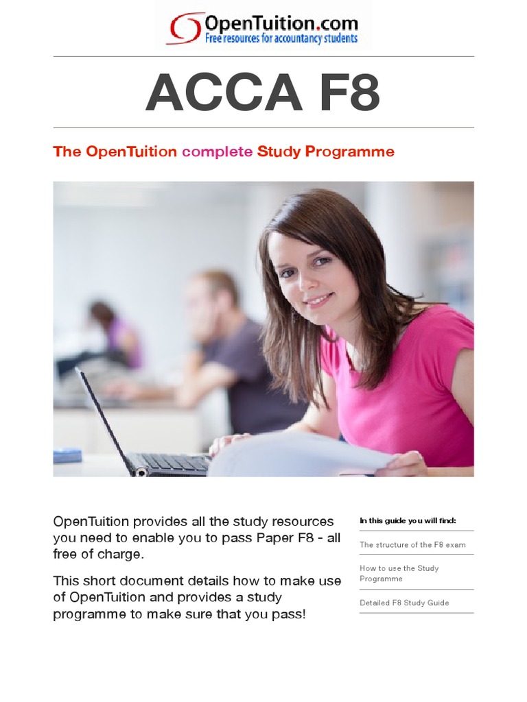 ACCA F8 Study Guide OpenTuition | PDF | Lecture | Test (Assessment)