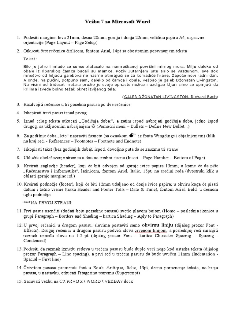 Vezbe 7,8 Za WORD 2007 PDF | PDF