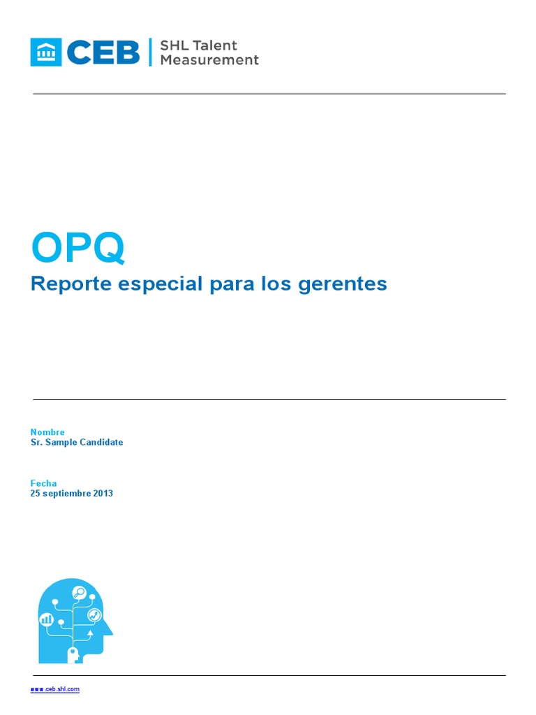 OPQ32 Manager Plus Report LA Spanish | PDF | Planificación | Información