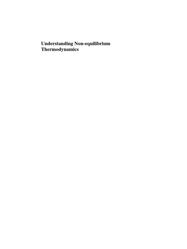 Understanding Non-Equilibrium Thermodynamics | PDF