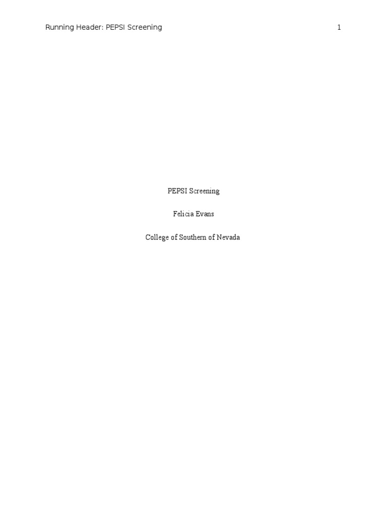 Edu Psychology Artifact Pepsi Screening | PDF | Action (Philosophy ...