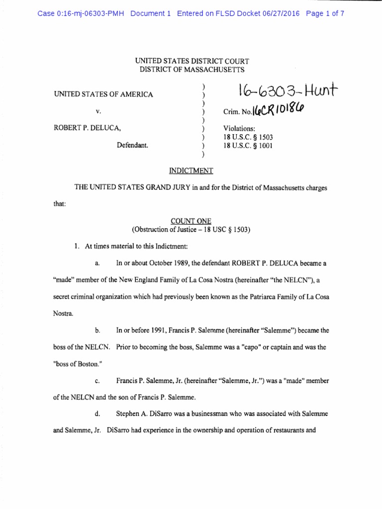Robert DeLuca Indictment | PDF | Government Institutions | Crime & Violence