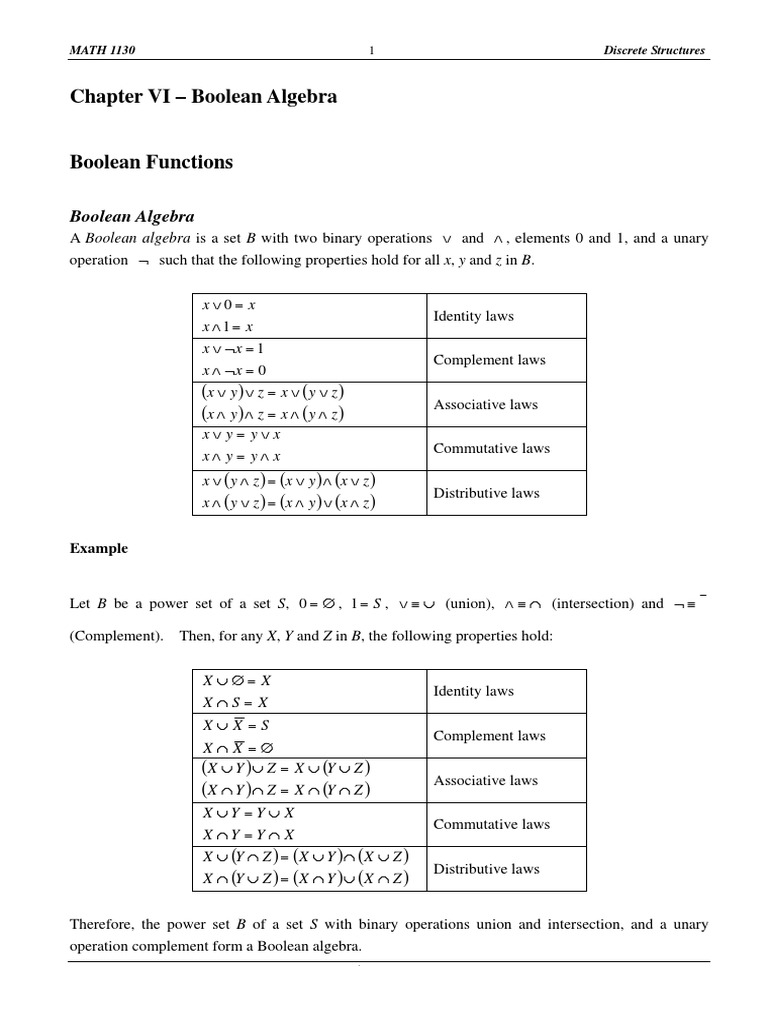 Chap 6 | PDF | Boolean Algebra | Teaching Mathematics