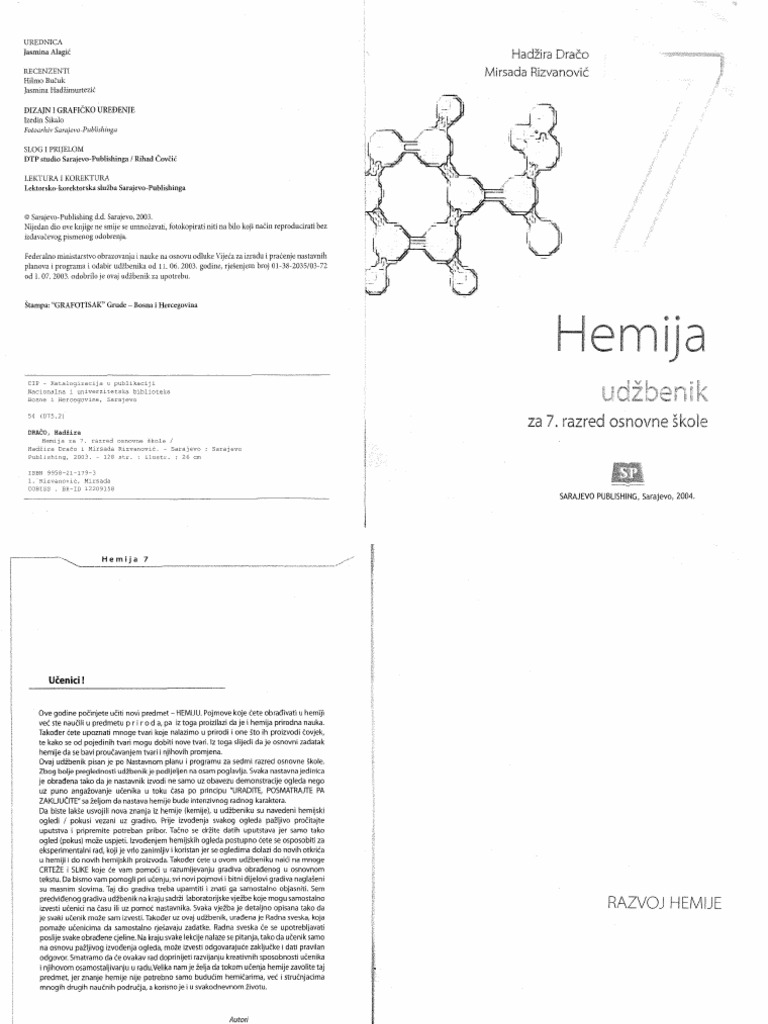 Hemija Za 7 Razred | PDF