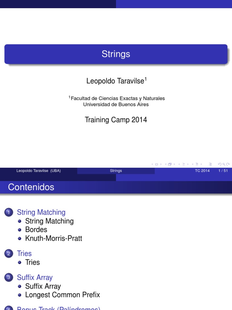 05 - Strings | PDF | Cadena (informática) | Algoritmos