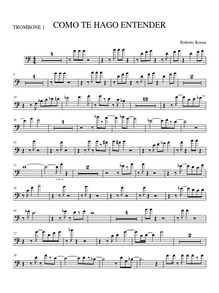 Como Te Hago Entender - Trombone 1 | PDF