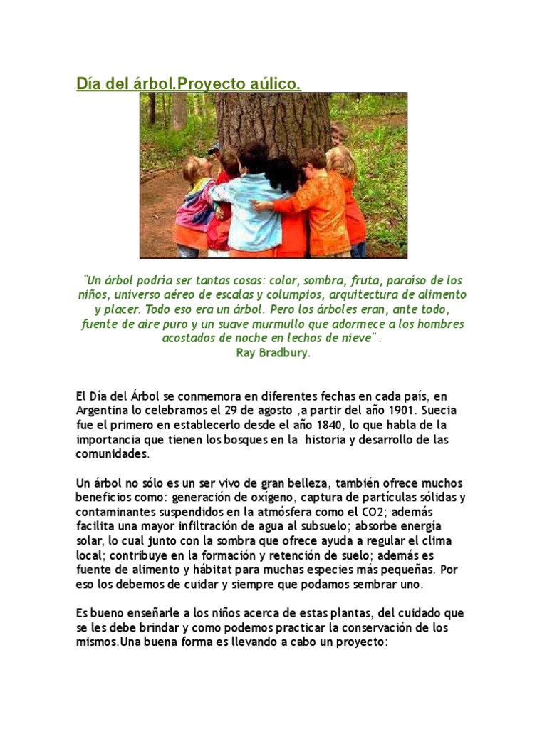 Importancia del Día del Árbol para Niños | PDF | Arboles | Papel