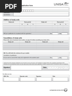 Unisa DSAR02 Form | PDF