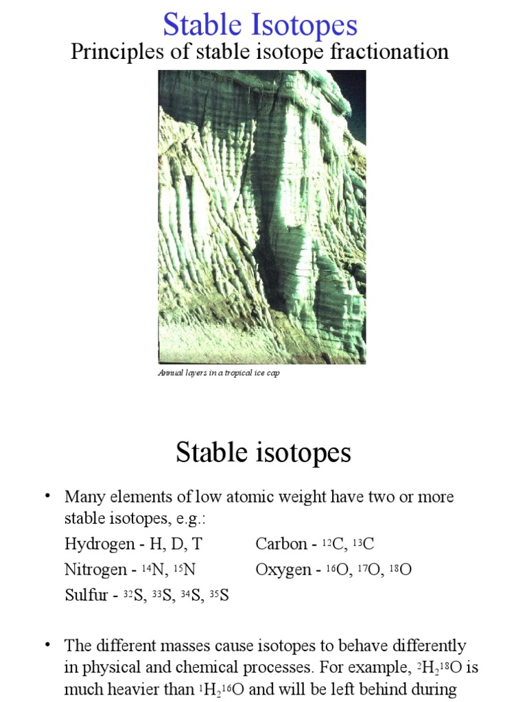 Stable Isotopes | Stable Isotope Ratio | Chemical Elements