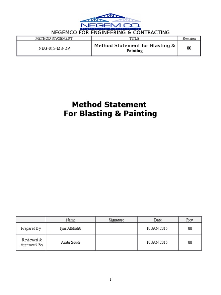 Painting Method Statment | PDF | Paint | Paintings