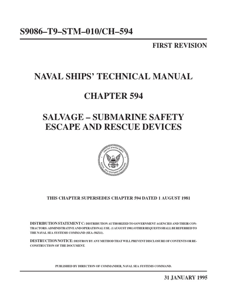 Naval Ships' Technical Manual 594 | PDF | Submarines | Carbon Dioxide