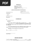 KP Form #13 (Subpoena Letter) | PDF