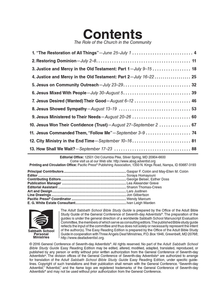 3rd Quarter 2016 Adult Bible Study Guide Easy Reading Edition ...