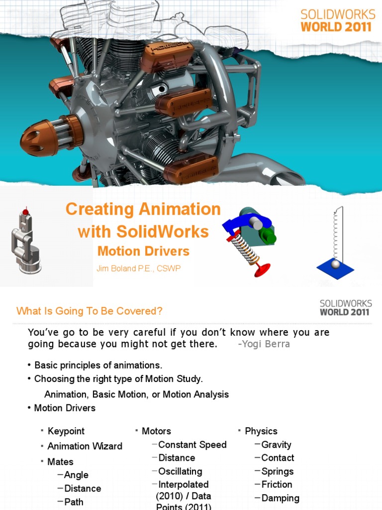 Creating Motion in SolidWorks-Motion Drivers | PDF | Interpolation ...