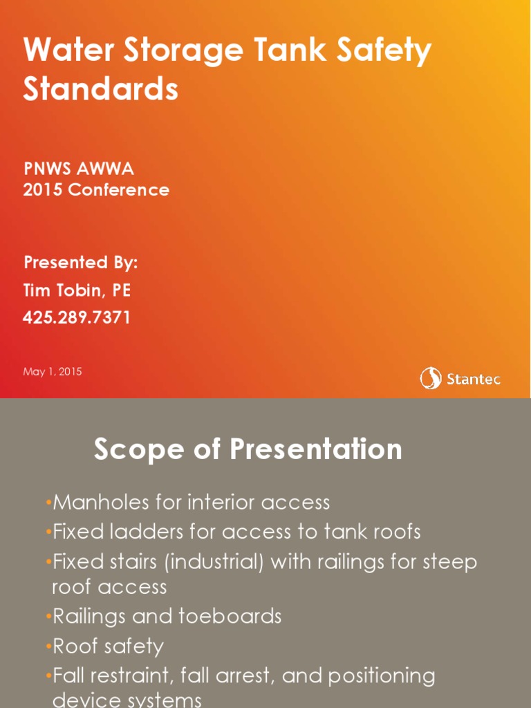 4 - Water Storage Tank Safety Standards | PDF | Ladder | Stairs