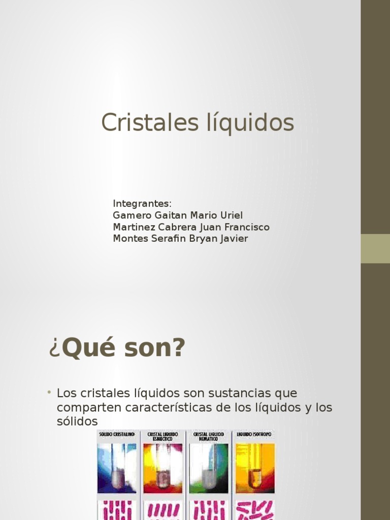 Cristales Líquidos Completa | PDF | Color | Cristal liquido