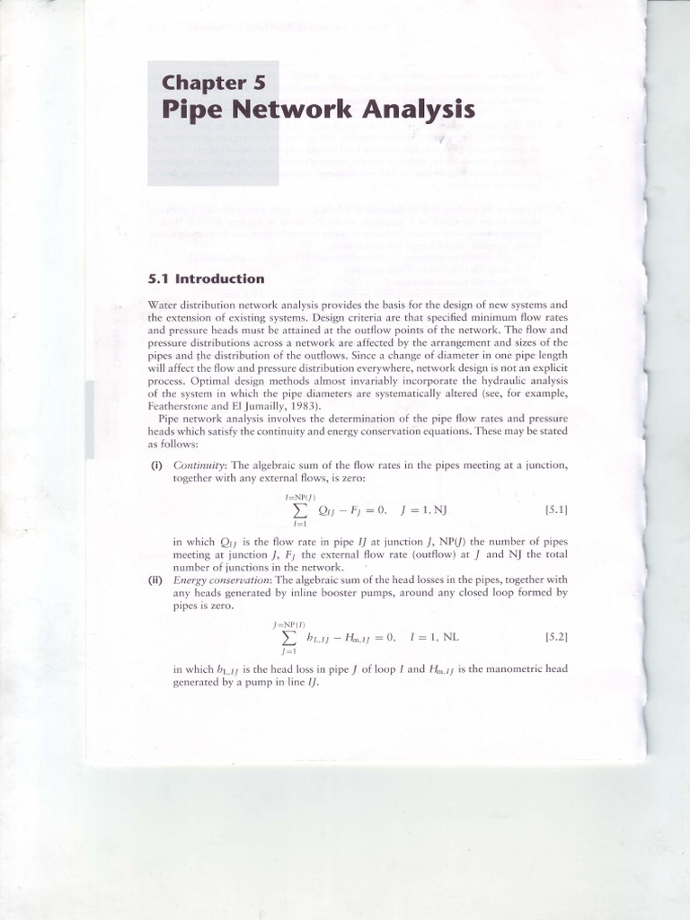 Pipe Network Analysis | PDF | Hydraulics | Matrix (Mathematics)