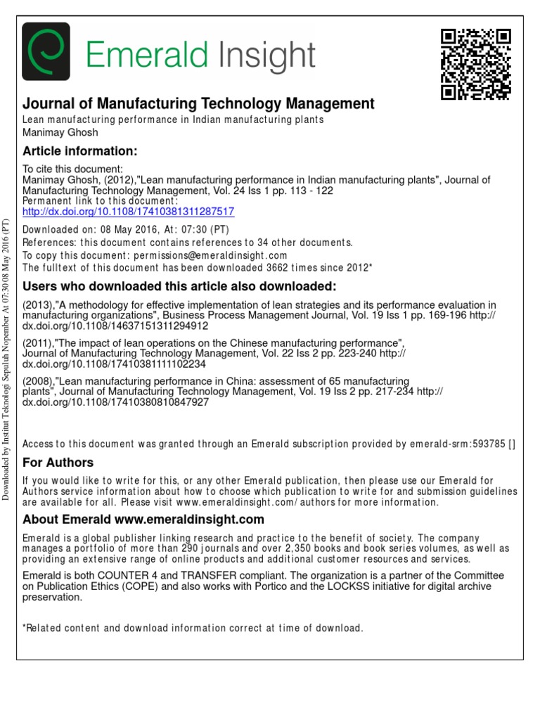 Lean Manufacturing Case 01 | PDF | Lean Manufacturing | Regression Analysis