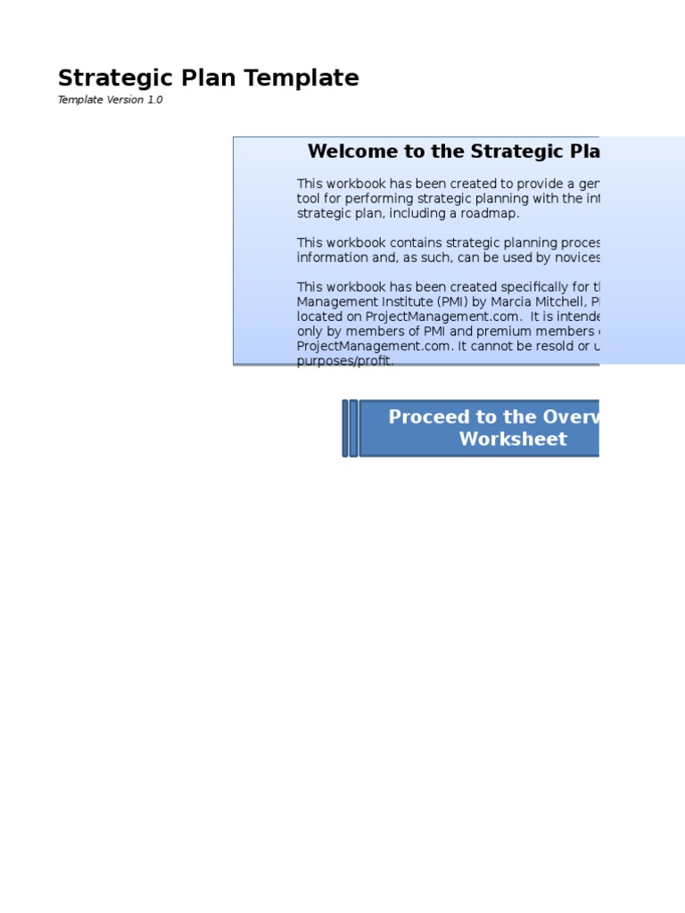 Strategic Plan Template | PDF | Strategic Management | Goal