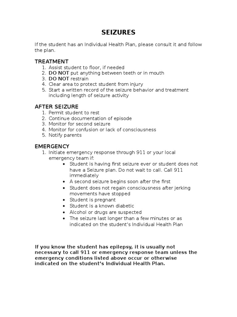 Seizure Training | PDF