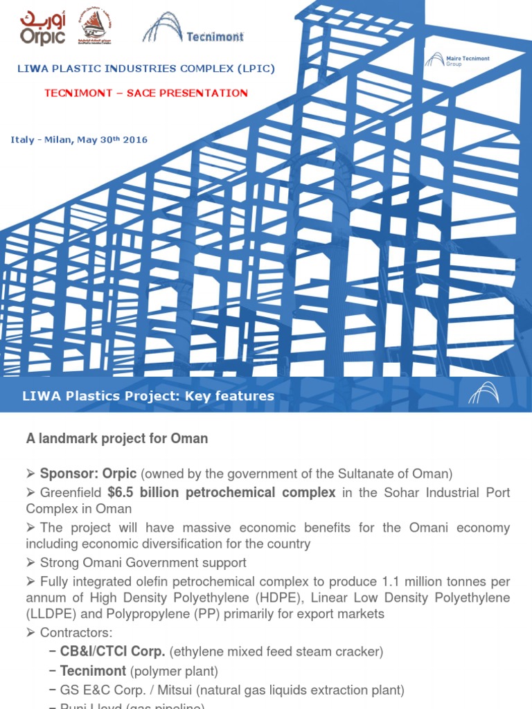 Orpic Sace Presentation 30 May 2016 | PDF | Petrochemical | Polyethylene