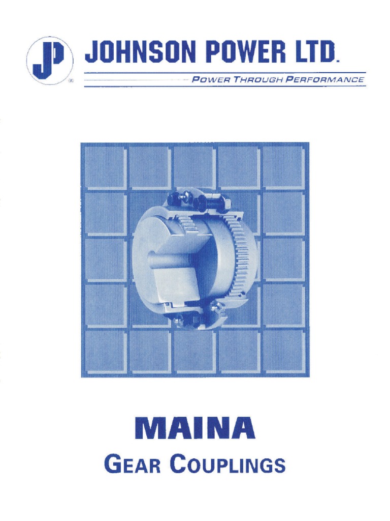 Johnson Power - Maina Gear Coupling Catalog | PDF | Gear | Machines