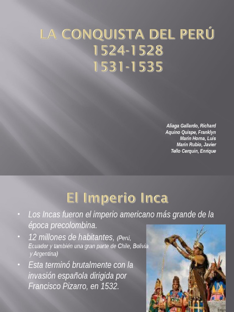 La Conquista Del Peru | PDF | Francisco Pizarro | Colonización de las ...