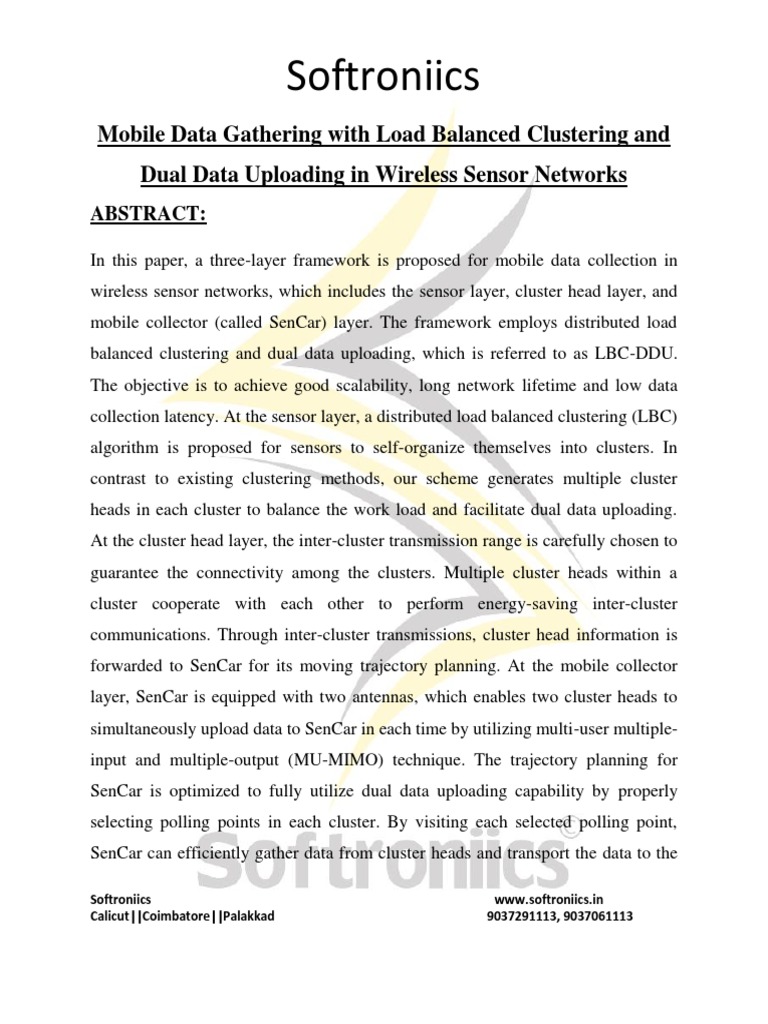 Mobile Data Gathering With Load Balanced Clustering And Dual Data Uploading In Wireless Sensor