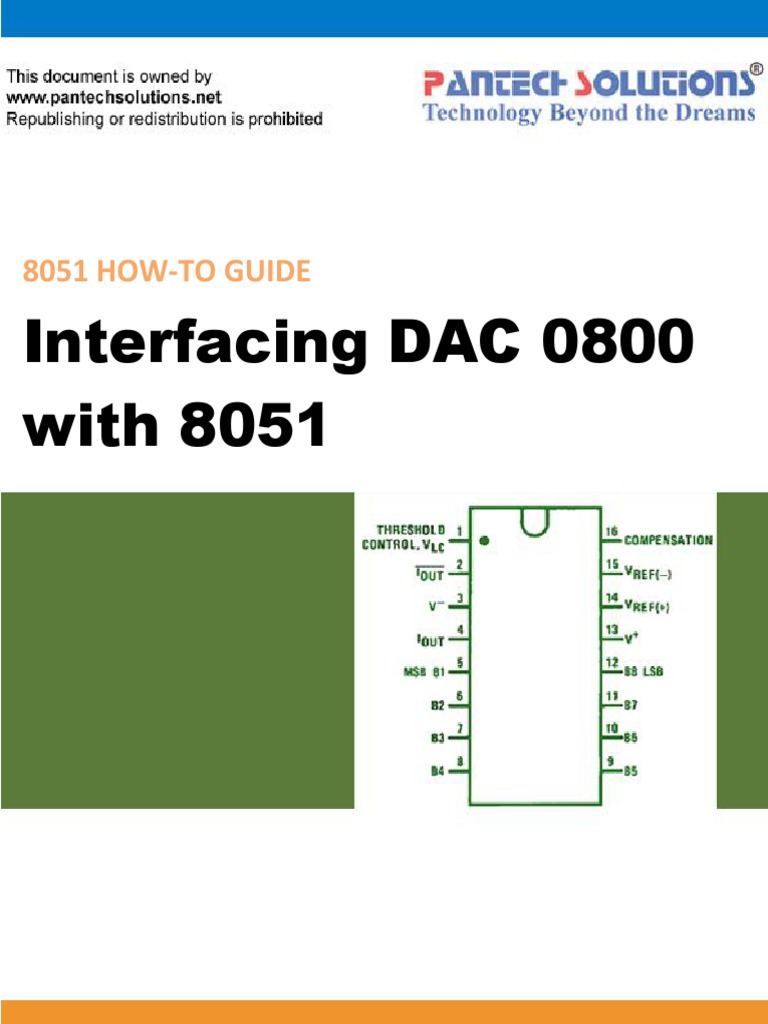 Interfacing DAC 0800 With 8051trainer | Digital To Analog Converter ...