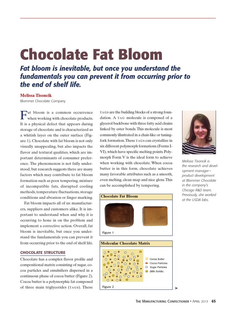 Chocolate Fat Bloom Article | PDF | Chocolate | Butter
