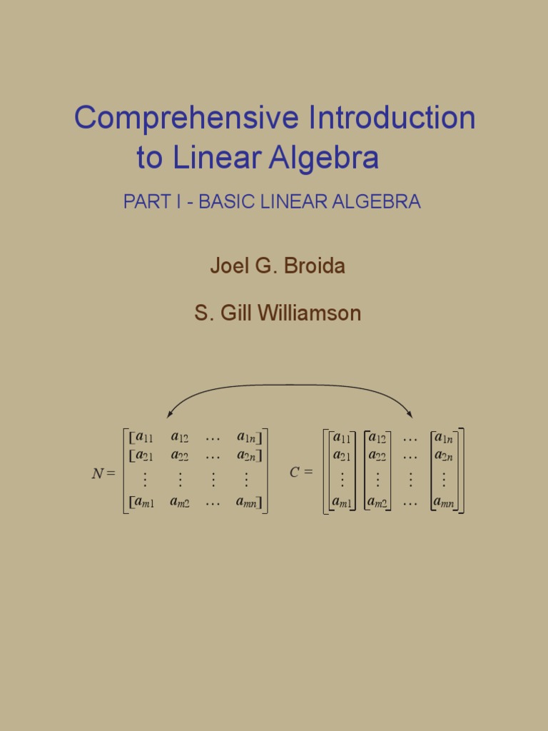 Comprehensive Introduction To Linear Algebra Part 1 PDF | PDF | Matrix ...