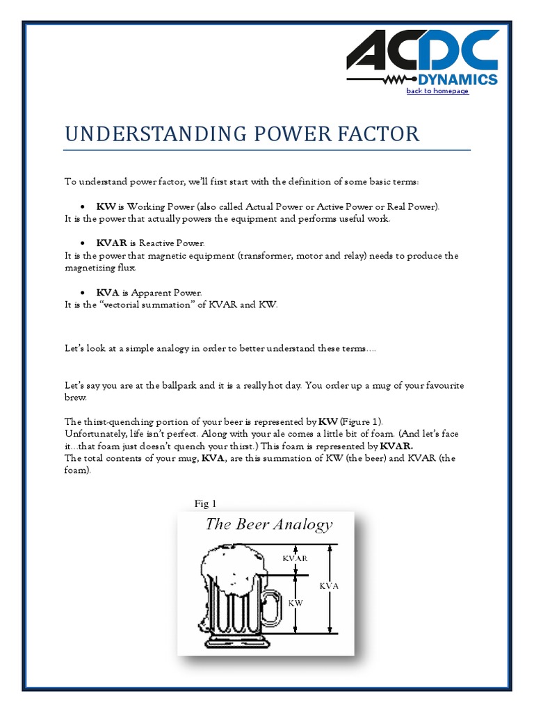 Power Factor Basics for Engineers | PDF | Physics | Electrical Engineering