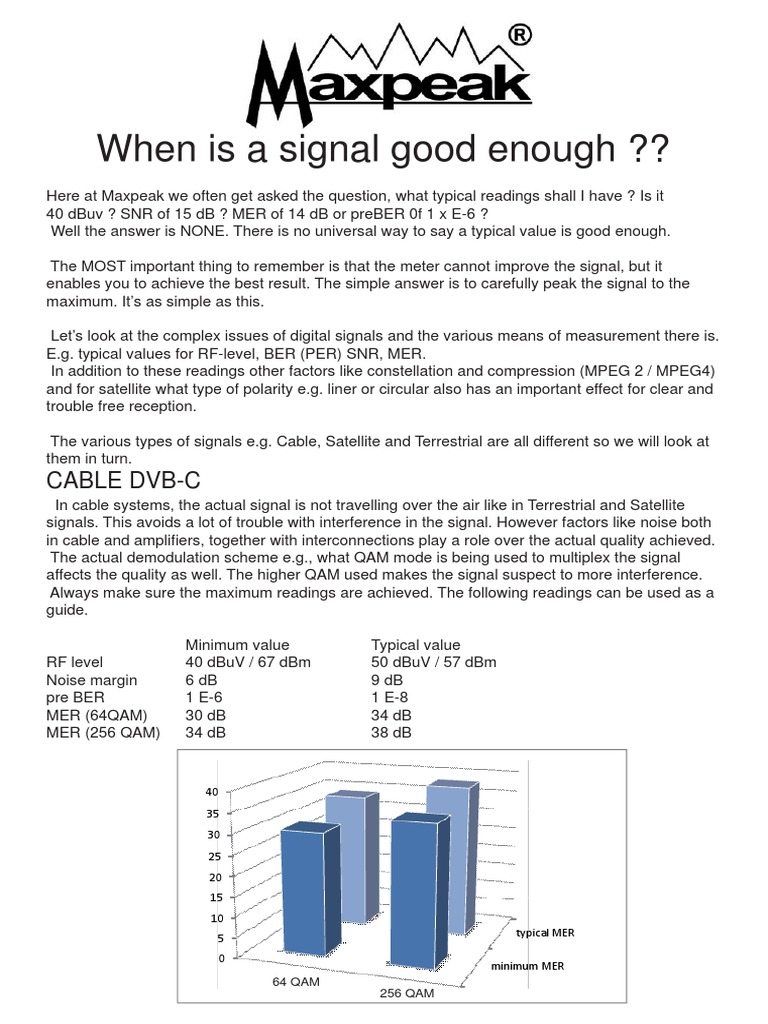 When Is A Signal Good Enough | PDF | Decibel | Data Transmission