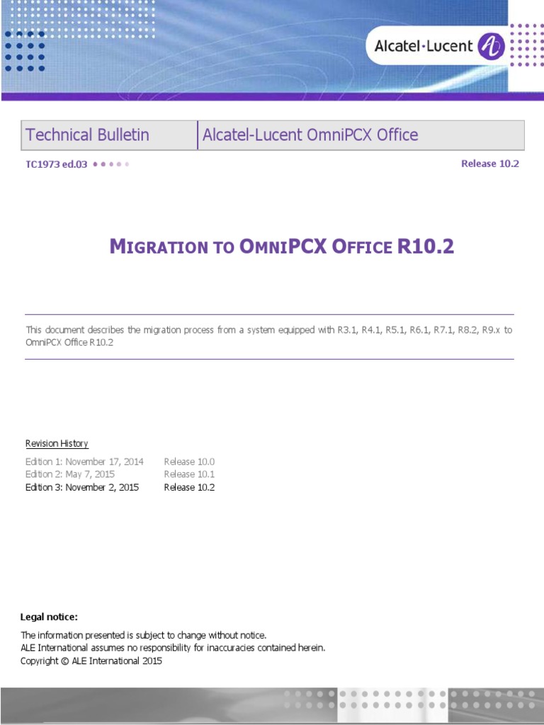 Tc1973en-Ed03 Migration To Omnipcx Office Rce r10.2 | PDF | Password ...