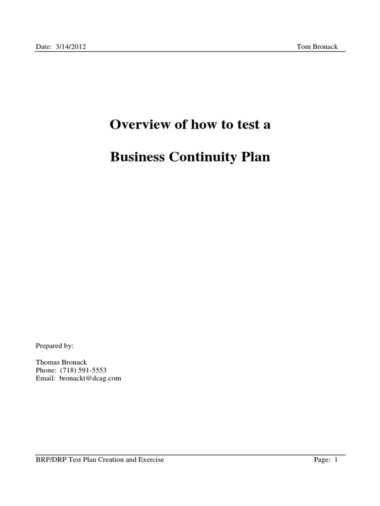 BCP Testing PDF | PDF | Business | Computing