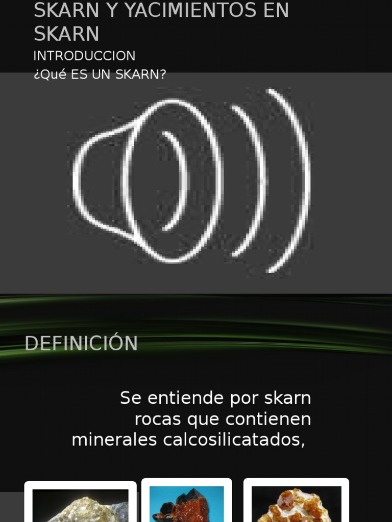 Características y tipos de yacimientos en skarn | PDF | Roca (geología ...