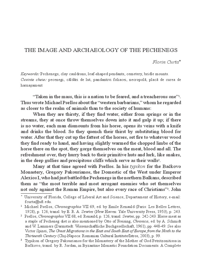 Pechenegs PDF | PDF | Byzantine Empire