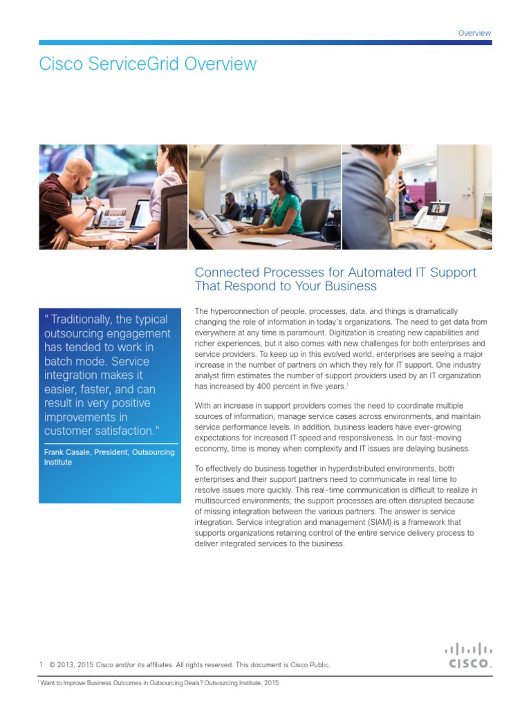 Cisco Servicegrid Service Description | PDF | Cisco Systems | Itil