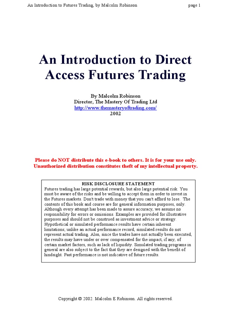 Futures Trading Course | PDF | Futures Contract | Order (Exchange)