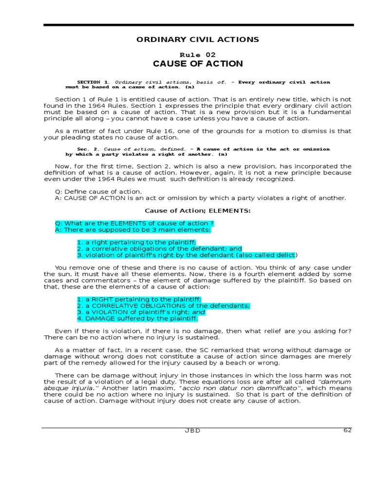 Understanding Cause of Action Basics | PDF | Foreclosure | Mortgage Law
