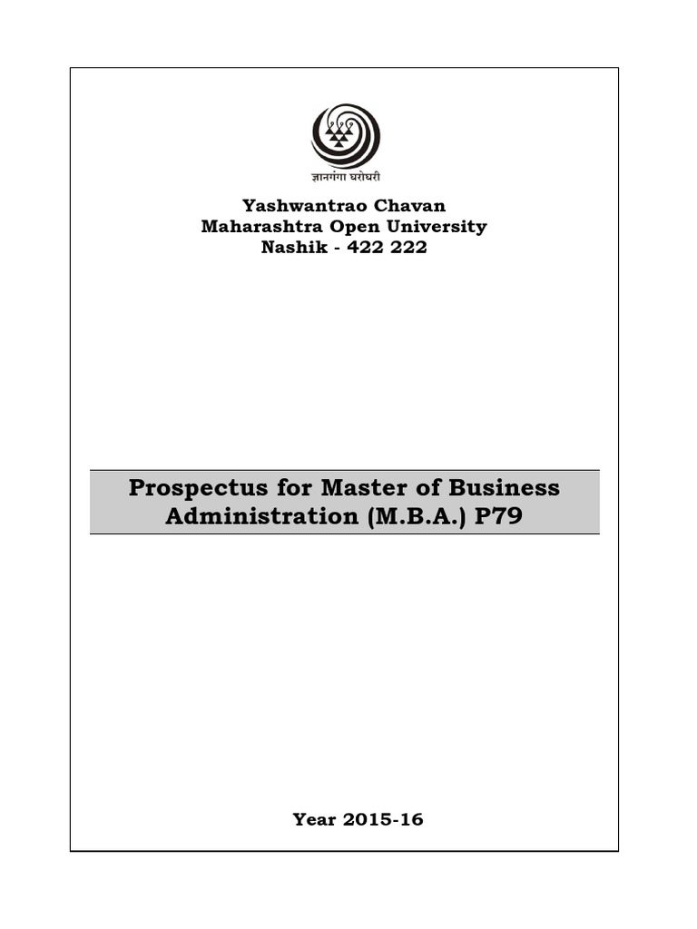 YCM MBA Prospectus - Docx | PDF | University And College Admission | Banks