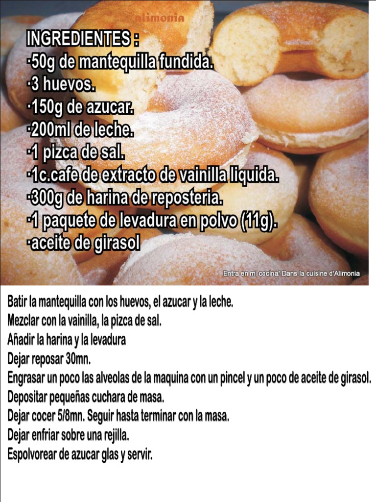 Recetas Donas | Ingredientes de comida | Cocina occidental
