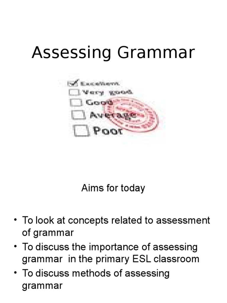 Assessing Grammar (StudentVersion) | PDF | Educational Assessment | Applied Psychology