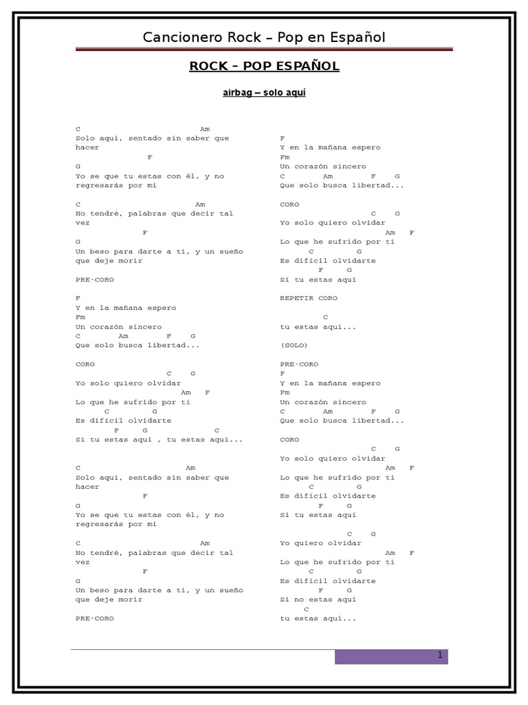 Acordes De Rock Guitarra