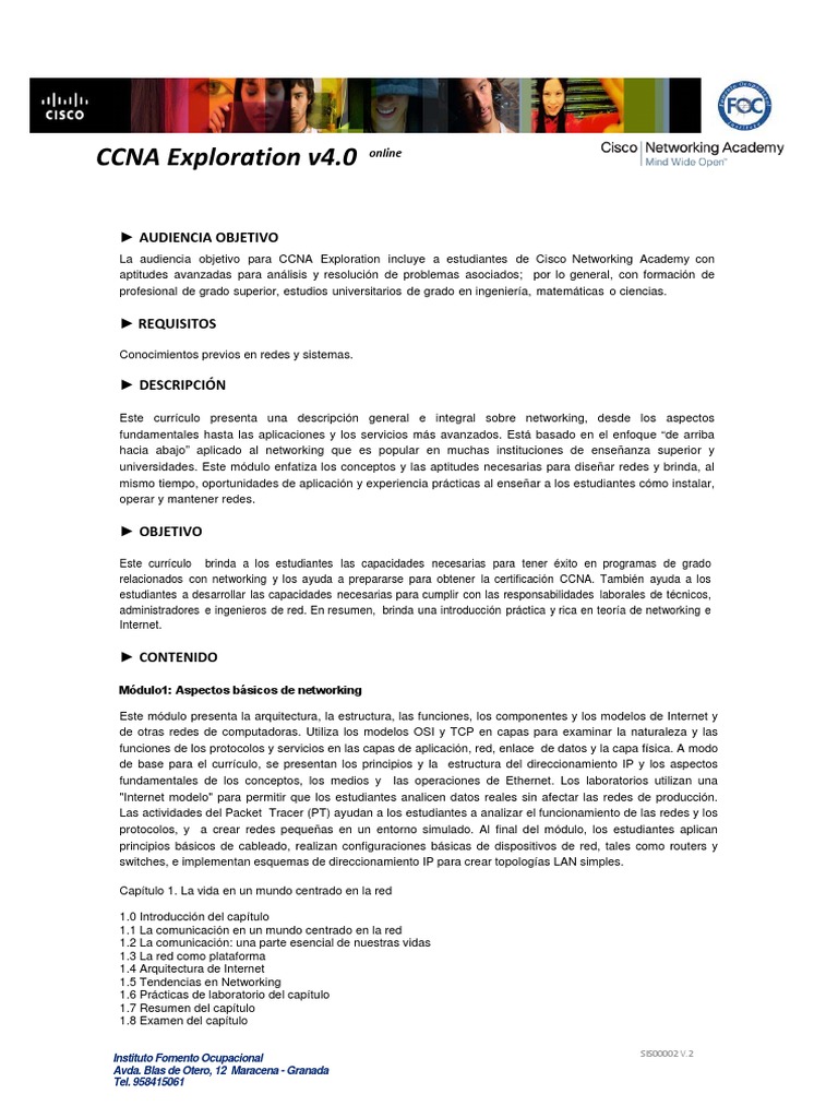 Introducción al currículo CCNA Exploration v4.0: Una guía completa sobre conceptos y contenidos ...