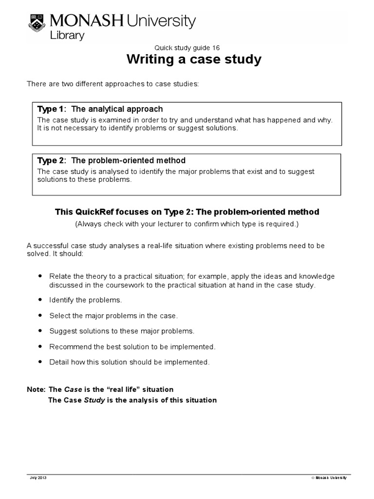 Writing A Case Study | PDF | Case Study | Theory
